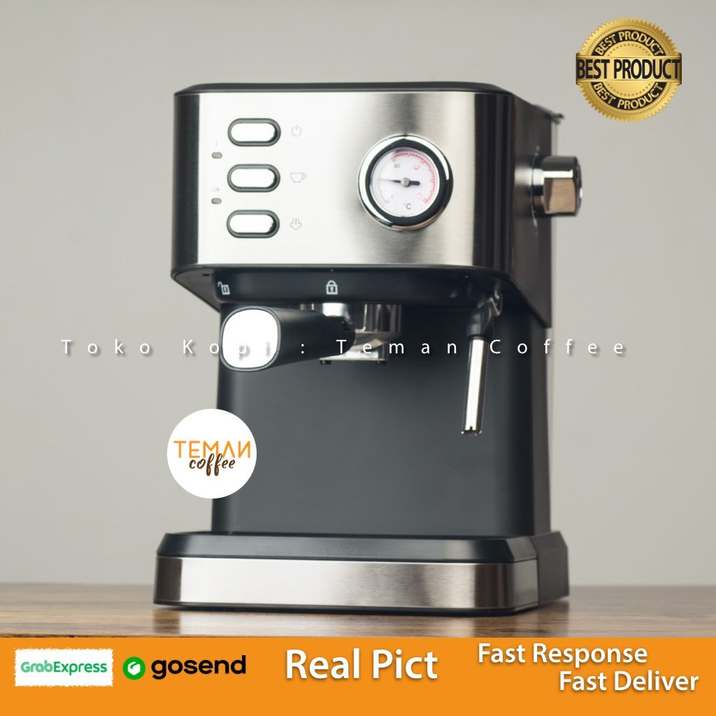 Jual Donlim Mesin Kopi Espresso Coffee Maker Frothing 20 Bar 850W 1.5L - CM3020 - Black | Shopee ...