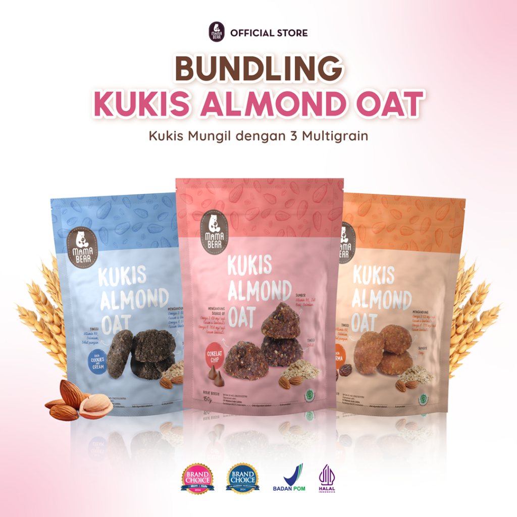 Jual MamaBear KUKIS ALMOND OAT Bundling TRIPLE Pack Rasa Mix - KUKIS ...