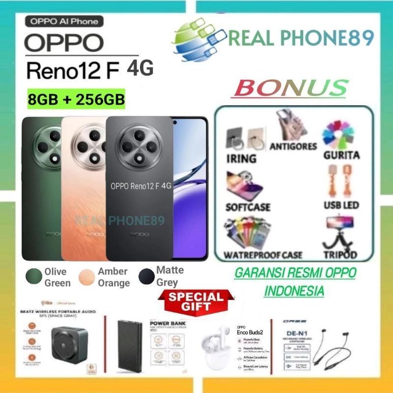 Jual OPPO RENO 12F 4G 8/256GB | Reno12 F 8/256GB GARANSI RESMI OPPO ...