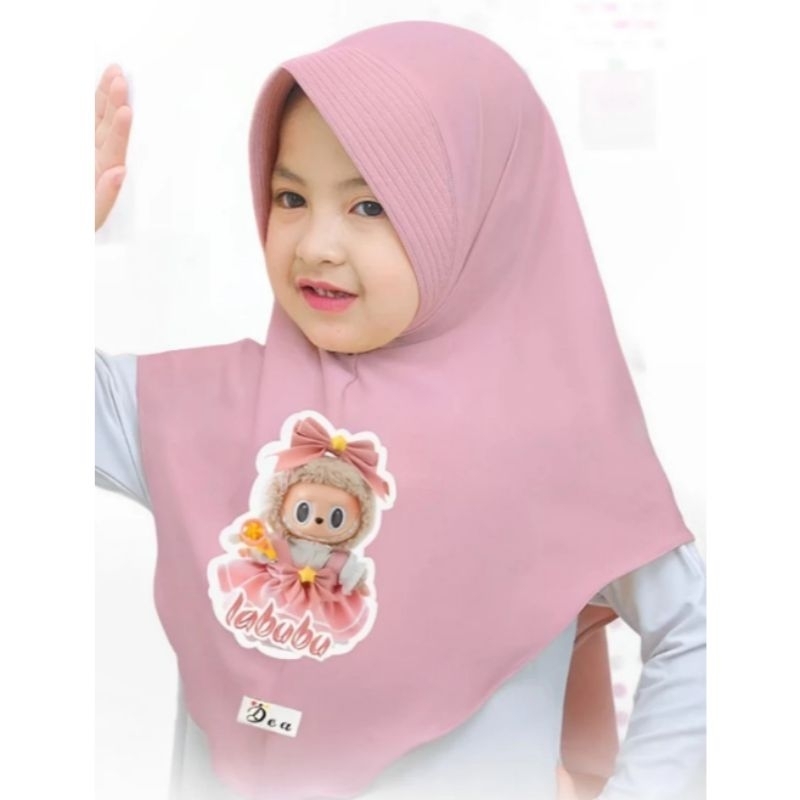 Jual Jibab anak labubu hijab instan anak viral muslim hijab anak bayi ...