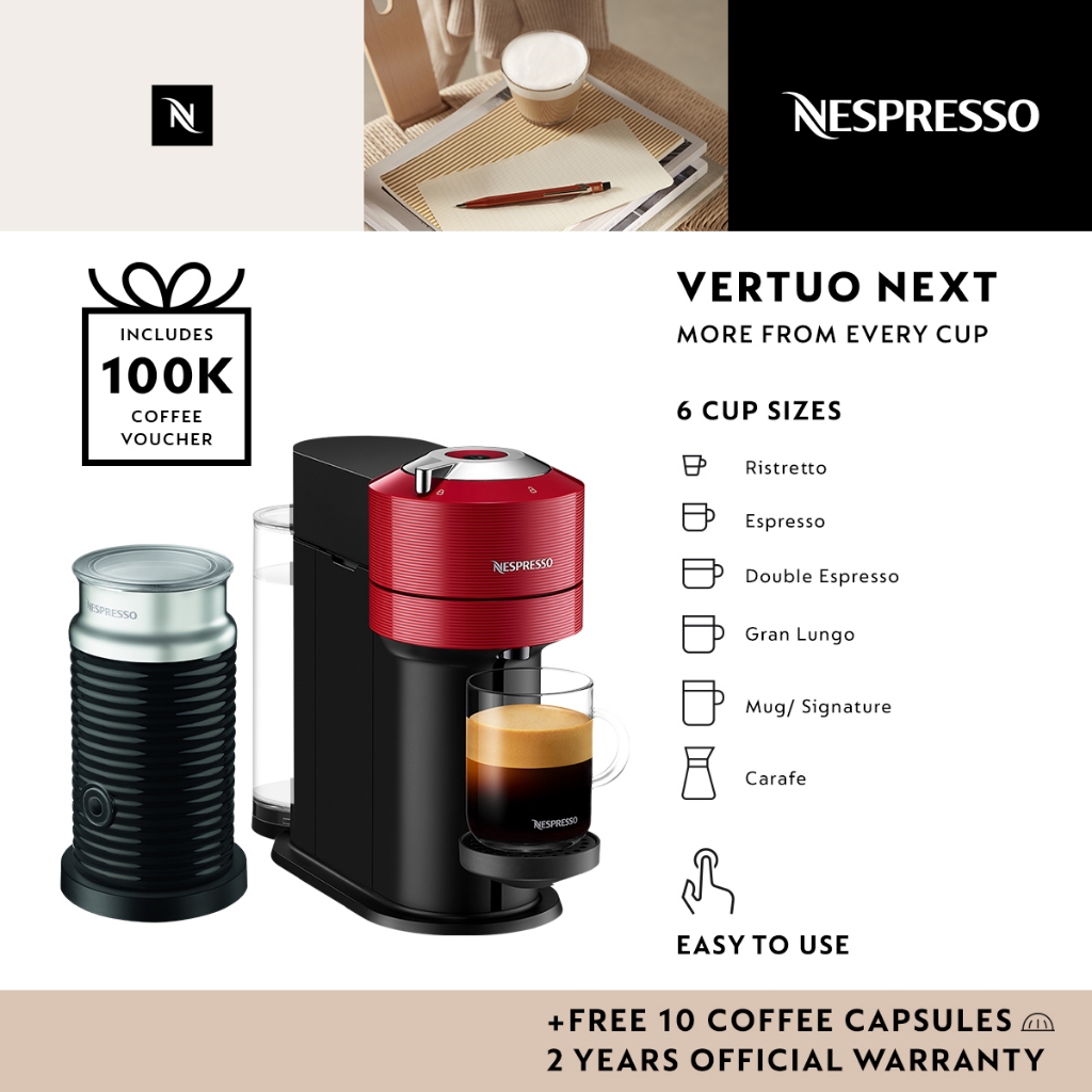 Jual Nespresso Vertuo Next Coffee Machine Red (Mesin Kopi), with ...
