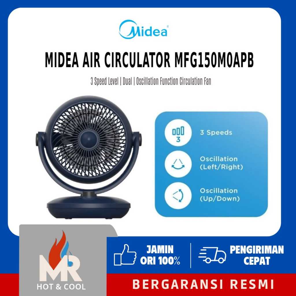 Jual MIDEA Kipas Meja MFG150M0APB Table Circulation Fan | Shopee Indonesia