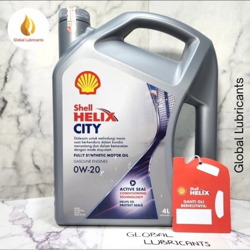Jual Shell Helix CITY 0W-20 4 Liter API SP (Oli Mesin Full/ Fully ...