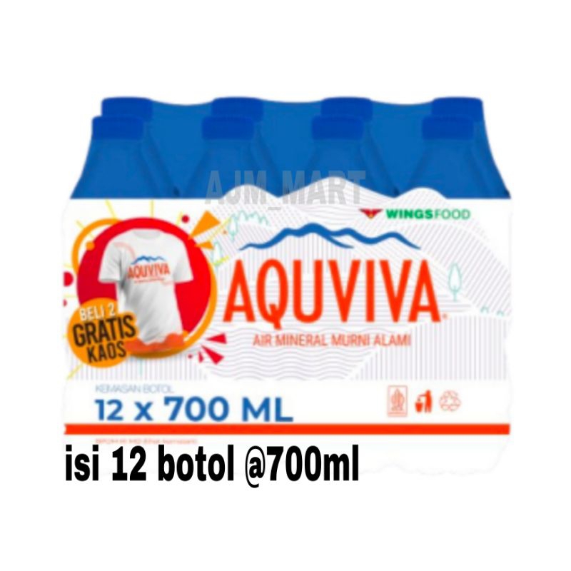 Jual Air Mineral Wings Aquviva isi 12 botol @700ml HADIAH GOSOK DALAM DUS | Shopee Indonesia