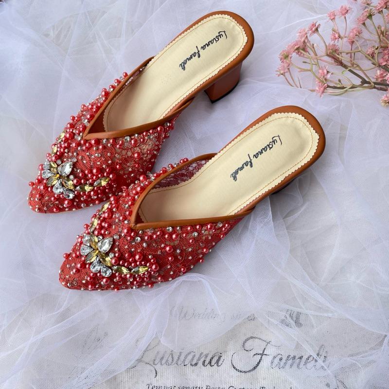 Jual 𝑲𝒊𝒓𝒂𝒏 I Sepatu payet pengantin sepatu pesta wanita custom bebas ...