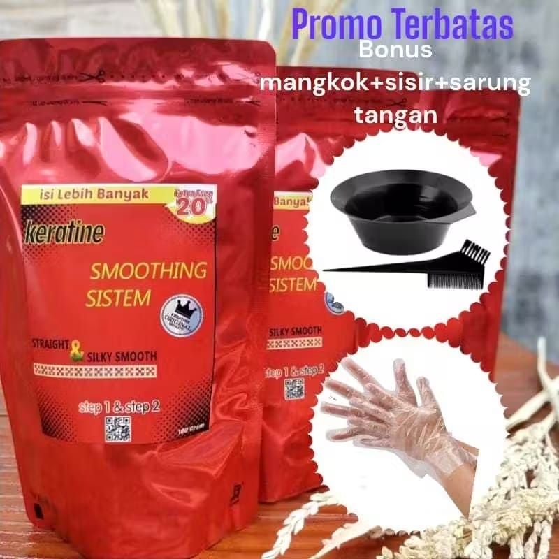 Jual Keratin Smoothing Pelurus Rambut step 1 dan 2 / pelurus dan ...