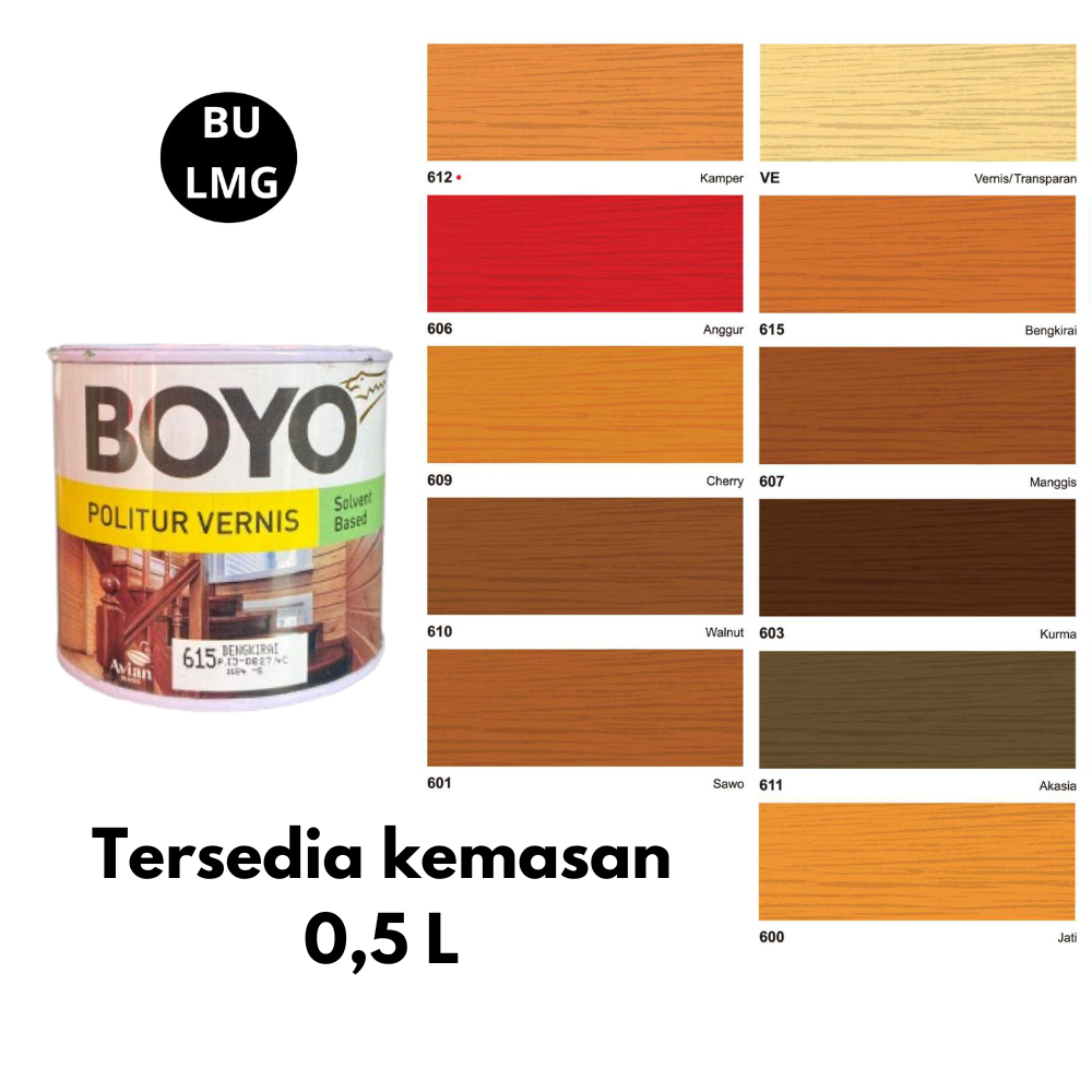 Jual Politur Boyo (1/2L) Solvent Base (Plitur Boyo Pengenceran Thiner ...