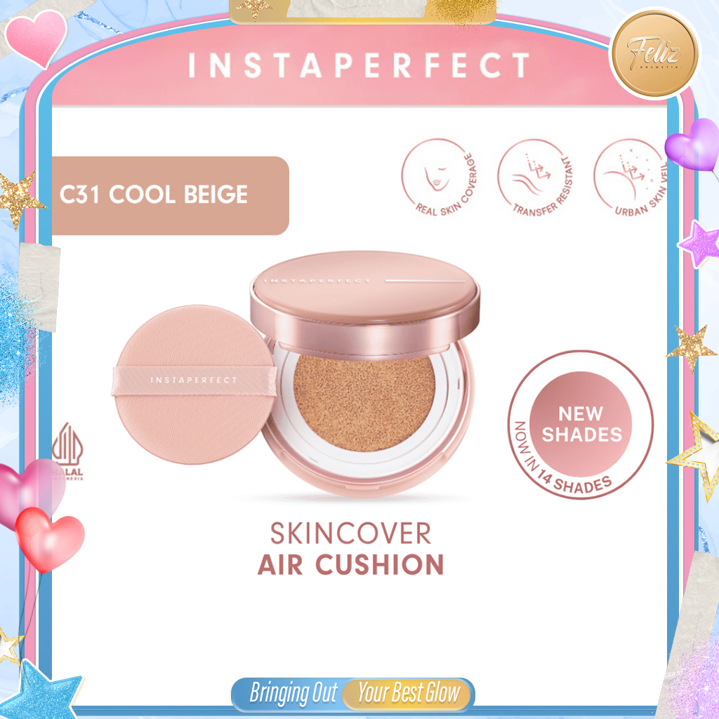 Jual * FELIZ * INSTAPERFECT NEW SHADES! Skincover Air Cushion SPF 50 ...