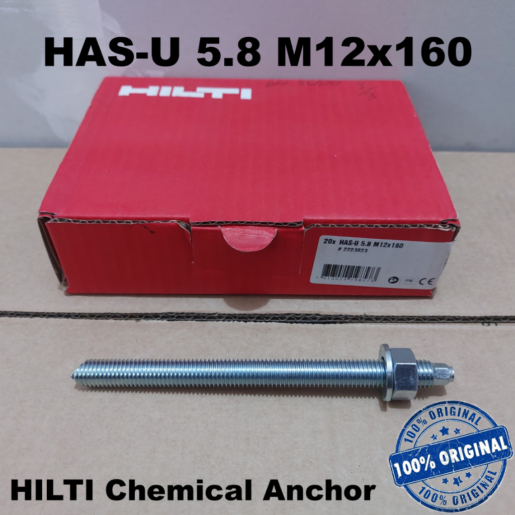 Jual Angkur HILTI HAS-U 5.8 M12x160 | HILTI Chemical Angkur | Shopee ...