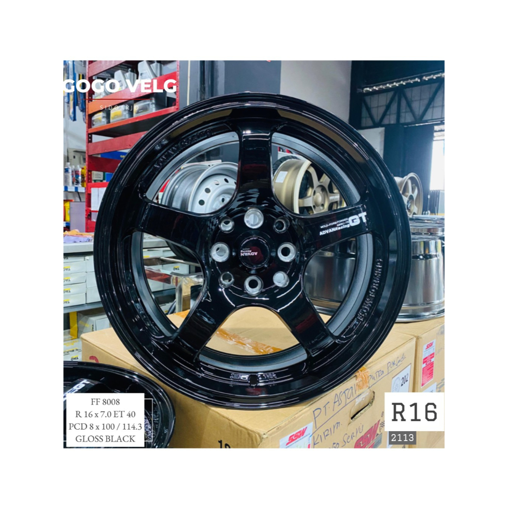 Jual Velg Mobil R16 Advan GT PCD 4X100/114,3 lebar 7 ET 40 Jazz Brio ...