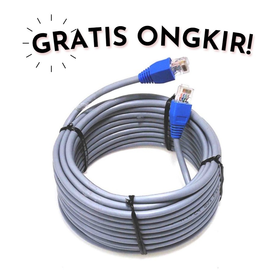 Jual Kabel UTP LAN Cat 6 30 Meter Telebit kecepatan 1Gbps | Shopee ...