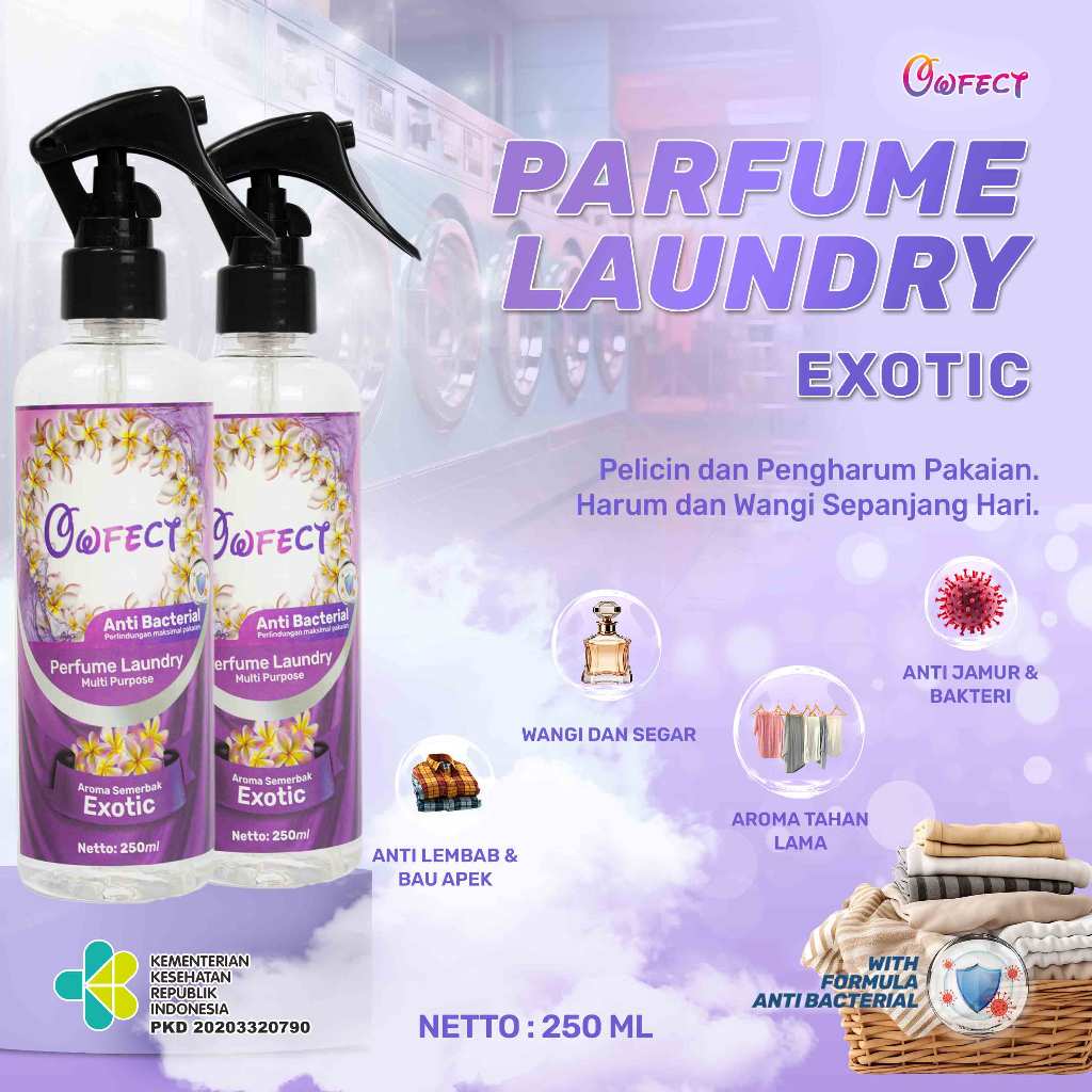 Jual Parfum Laundry Spray Exotic OWFECT Anti Bacterial and Multi ...