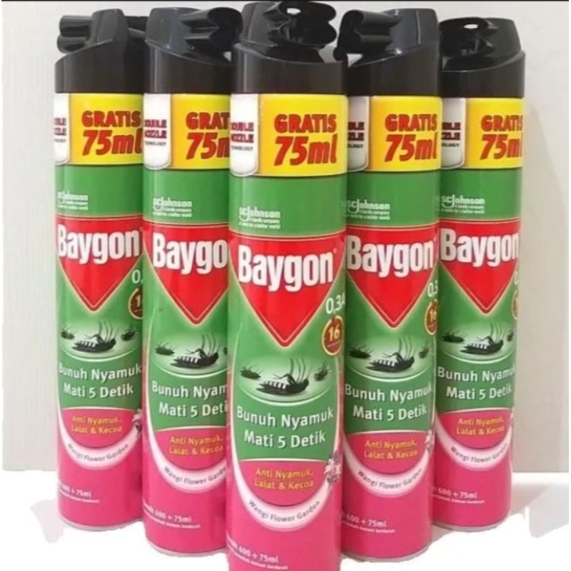 Jual Baygon Aerosol Spray Wangi Flower Garden Citrus Ukuran 600Ml ...