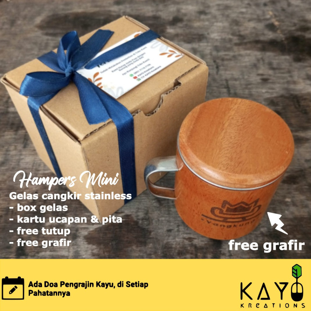 Jual Free Grafir Gelas Cangkir Mug Kopi Teh Unik Souvenir Kayu | Shopee ...