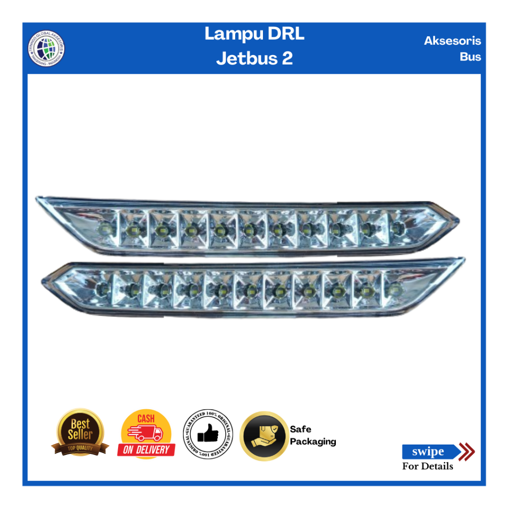 Jual Lampu DRL Bumper Depan JetBus-2/Lampu Bumper Bus 24 Volt/Lampu Led ...