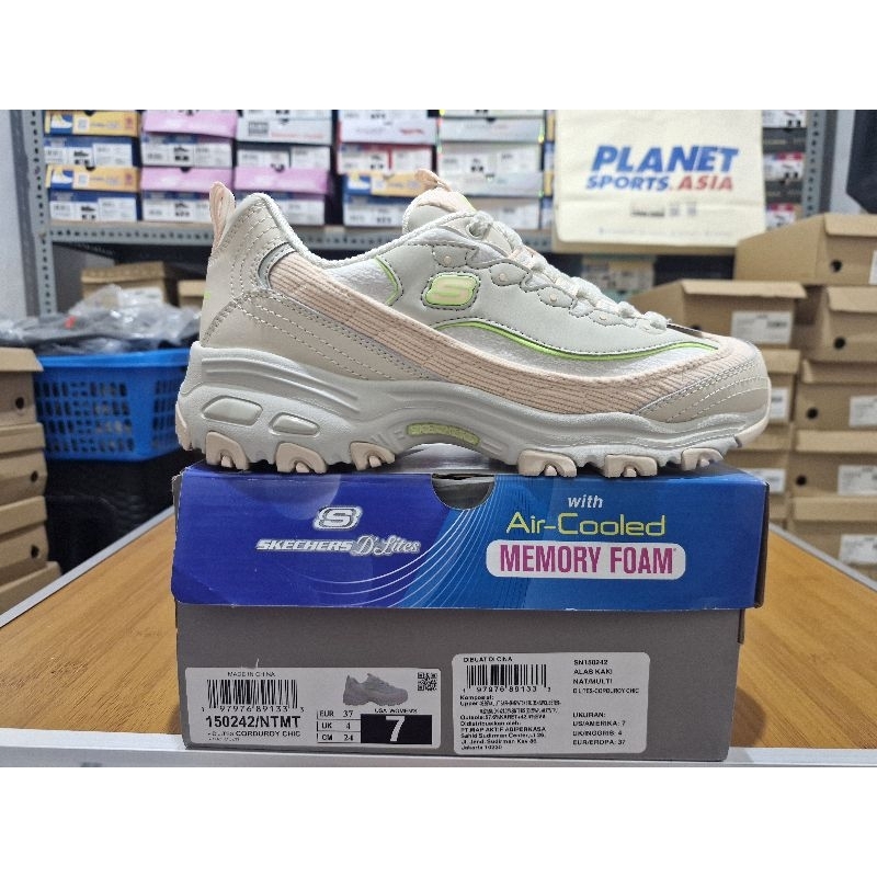 Jual New Limitied Skechers D'Lites Corduroy Chic Sneakers Shoes Womens ...