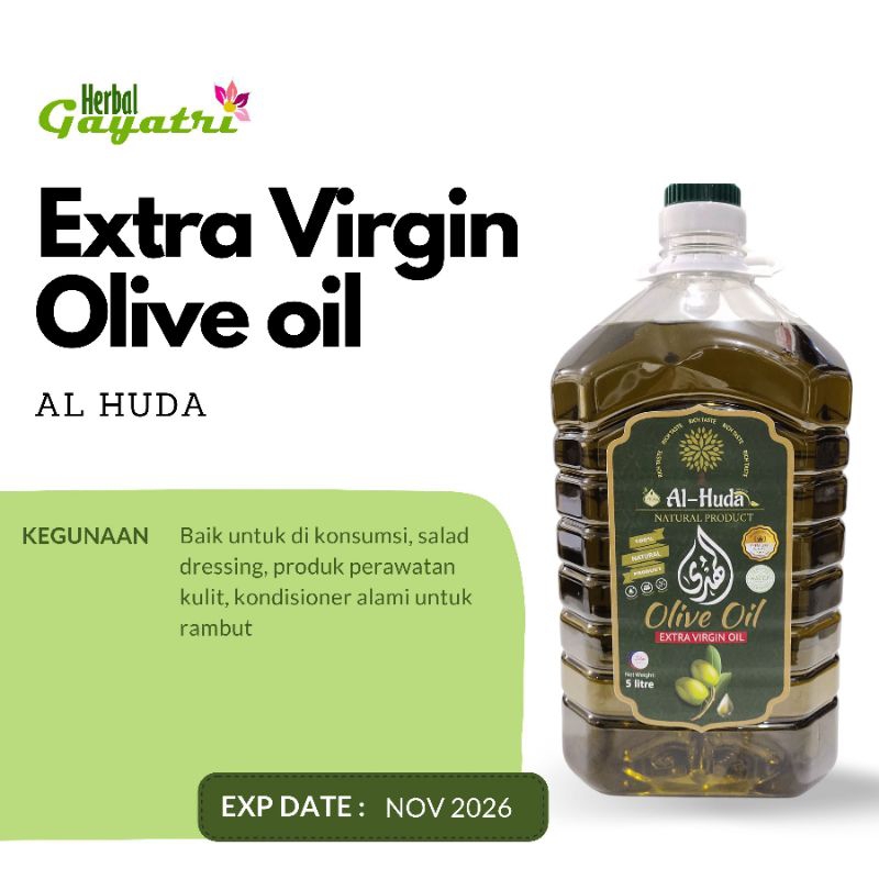 Jual Extra Virgin Olive Oil Minyak Zaitun Al Huda 5 Liter | Shopee ...