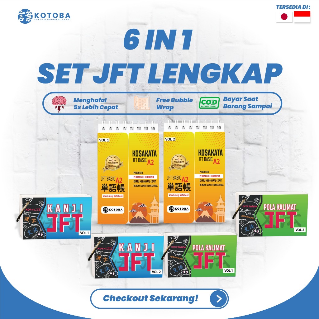 Jual Flashcard Paket Lengkap SET JFT Basic Bahasa Jepang - Kotoba Flashcard | Shopee Indonesia