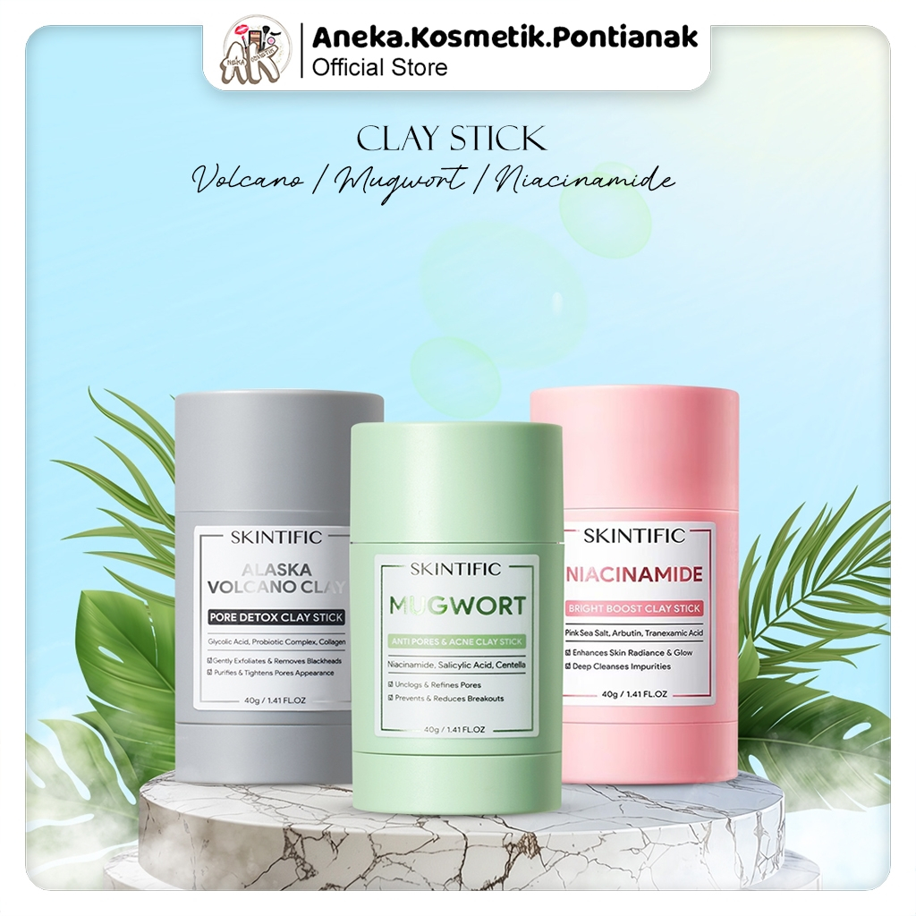 Jual SKINTIFIC CLAY MASK STICK / MASKER KOMEDO 40GR ( NIACINAMIDE ...