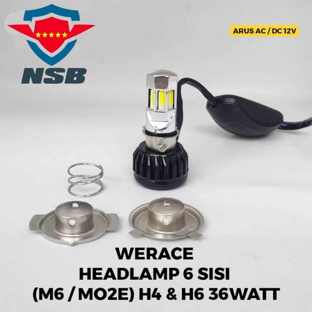 Jual Lampu LED 6 Sisi Super Terang AC/DC 35 Watt Universal Semua Motor ...