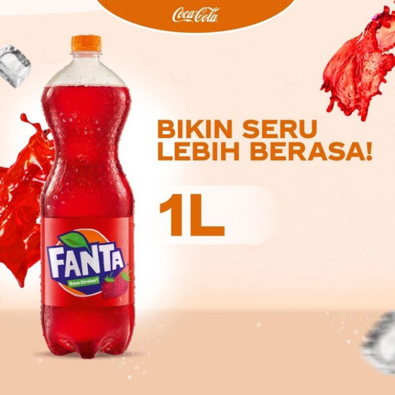 Jual Fanta Rasa Strawberry 1 Liter ( Khusus Instan / Sameday ) | Shopee ...