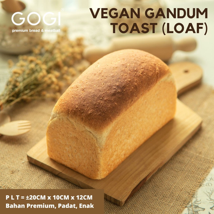 Jual Roti Tawar Vegan Gandum Wholemeal Vegan Bread Whole Wheat Toast Bread | Shopee Indonesia