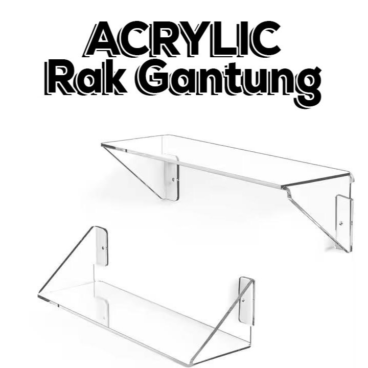 Jual Rak Gantung Dinding Akrilik Rak Dinding Pajangan Minimalis ...