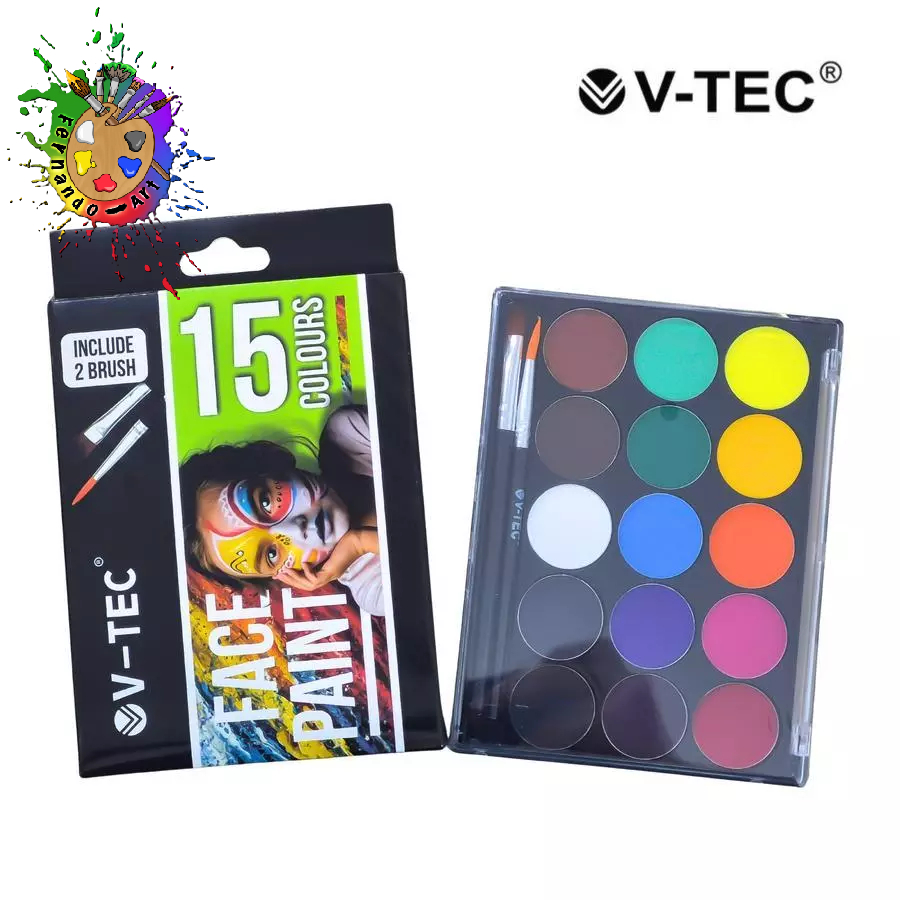 Jual Face Paint V-TEC FP 402/15 15 Warna | Shopee Indonesia