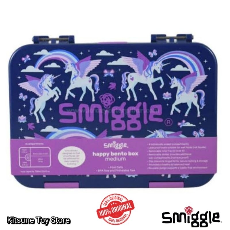 Jual Smiggle Away Happy Bento Lunchbox Medium Lunch Box Original ...