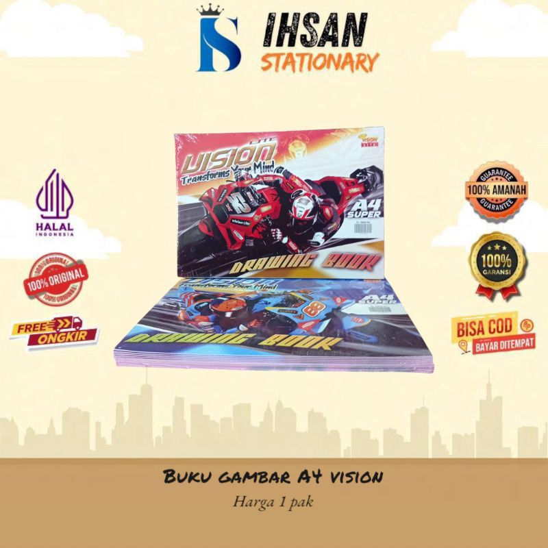 Jual buku gambar A4 vision isi 10 buku (1 pak) | Shopee Indonesia