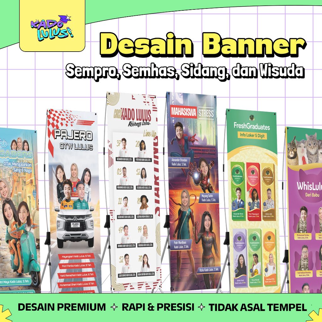 Jual KADO LULUS Banner Spanduk Sidang Skripsi Wisuda Sempro Semhas ...