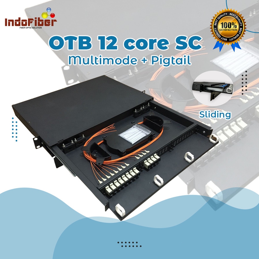 Jual Indofiber OTB 12 core SC Multimode OM2 rackmount sliding rail ...