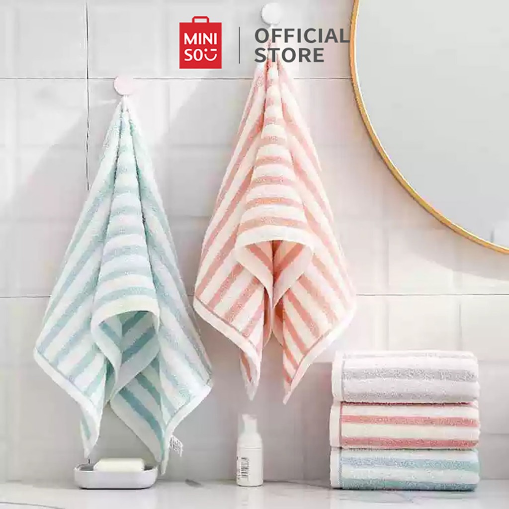 Jual Miniso Cotton Baby Towel Striped Pure Cotton Kids' Towel | Shopee ...