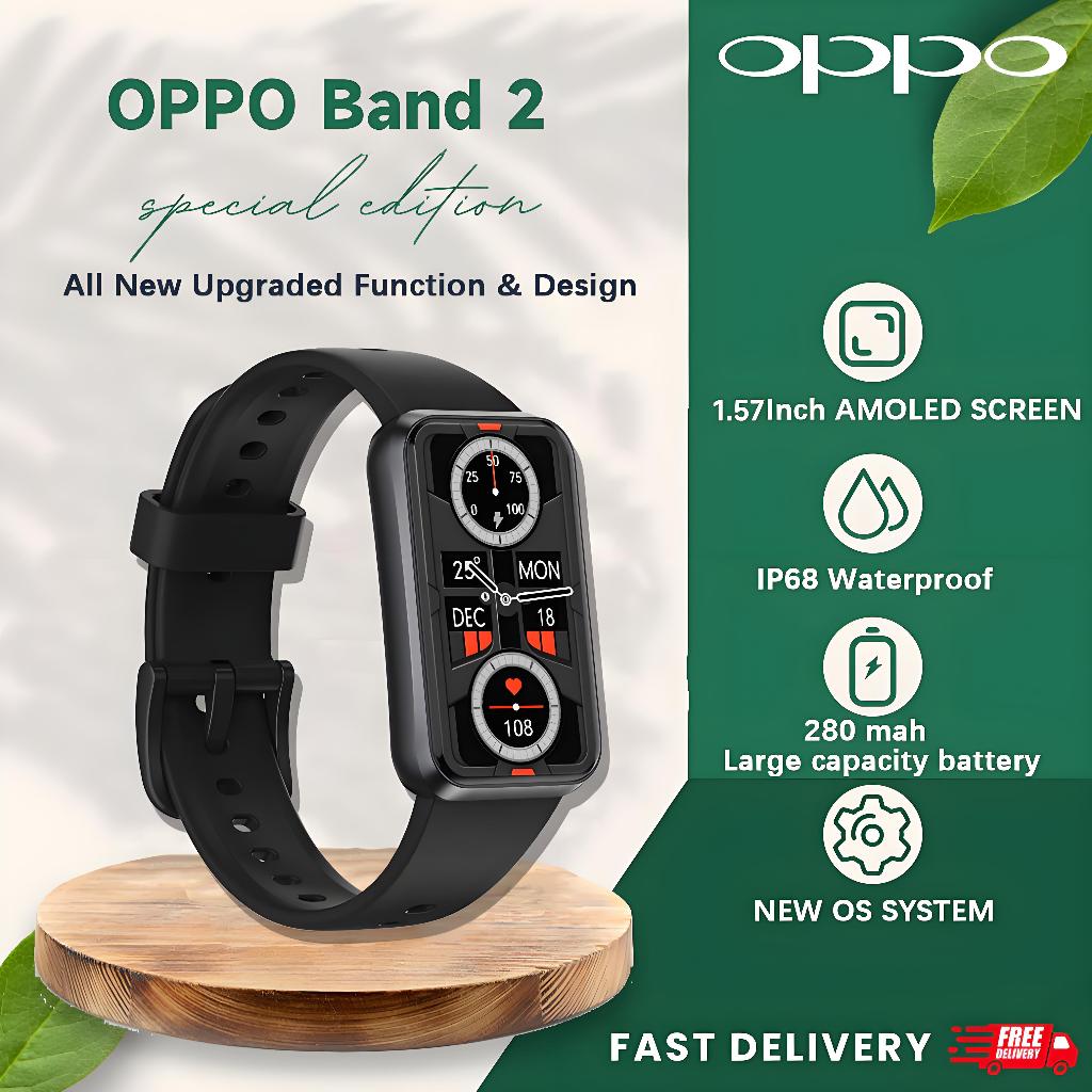 Jual Official OPPO Band 2 Smart Band Bluetooth for IOS & Android Amoled ...