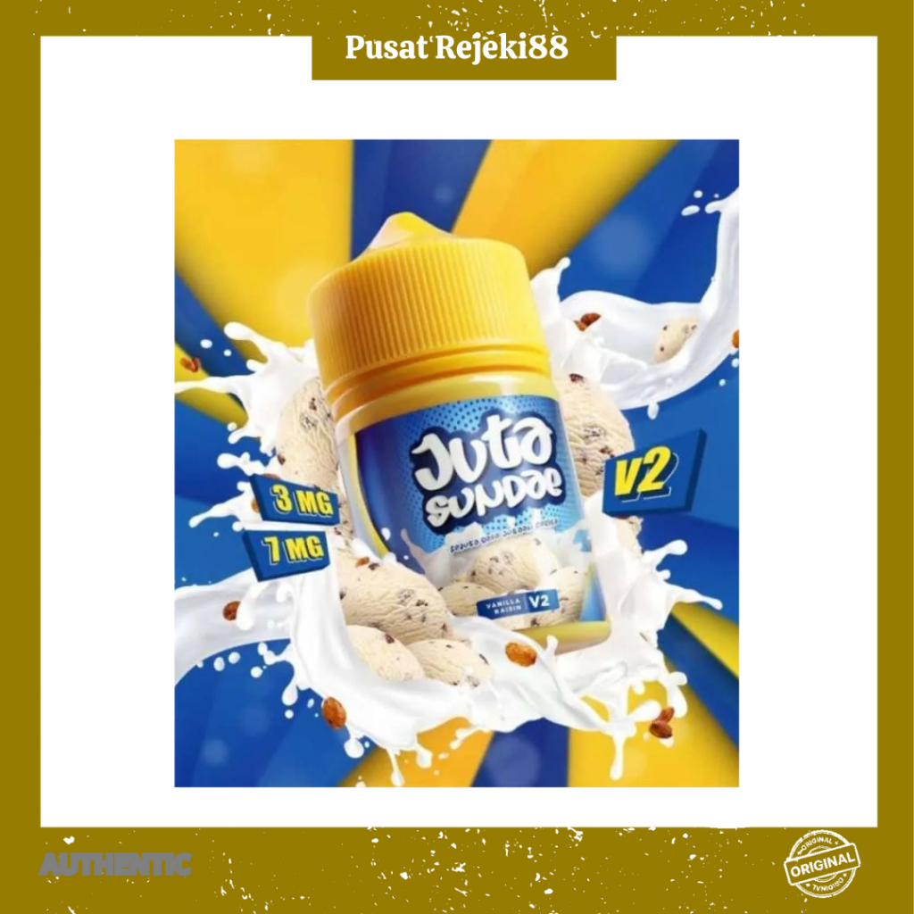 Jual Liquid Freebase Juta Sundae Vanilla Raisin 60ml By Juta Juice 100% ...