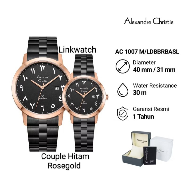 Jual Jam tangan Couple Alexander Christie AC 1007 Primo steel Stainless ...