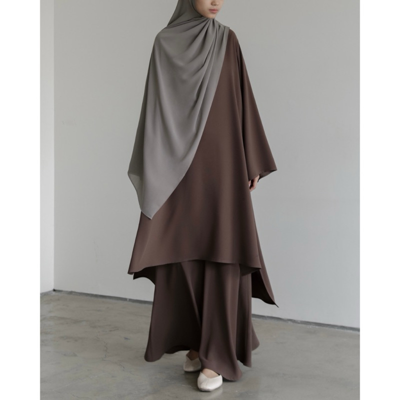 Jual Sabamodest Long Melayu coffee Saba Modest | Shopee Indonesia