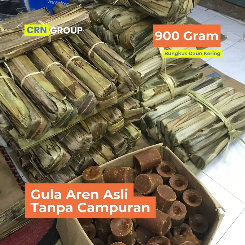 Jual [900 Gram] Gula Aren Asli Murni Kemasan Daun Kering | Shopee Indonesia