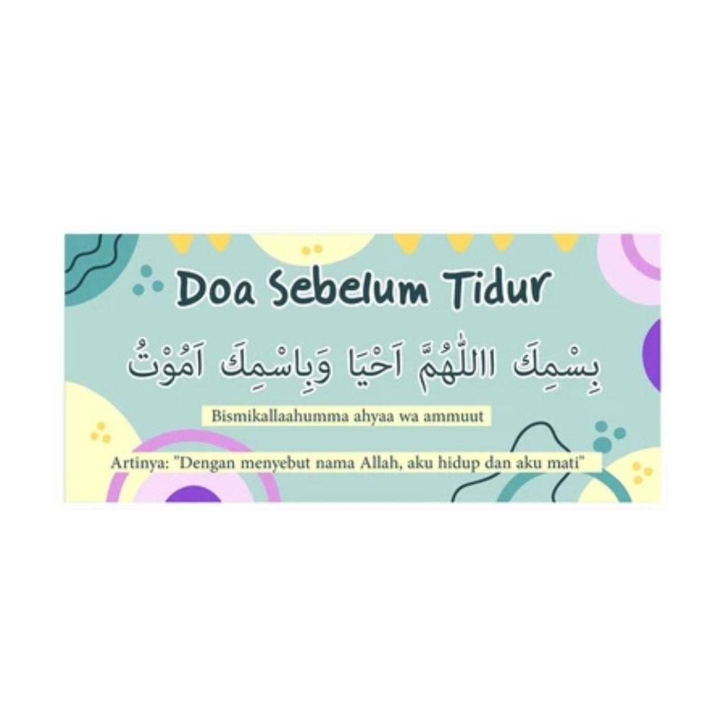 Jual Stiker Do'a Harian Doa Sebelum Tidur Sticker Bacaan Islami Muslim ...