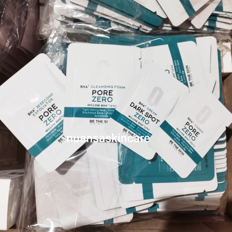 Jual SAMPLE BE THE SKIN Zero Pore BHA Exfoliator | BHA Cleansing Foam ...