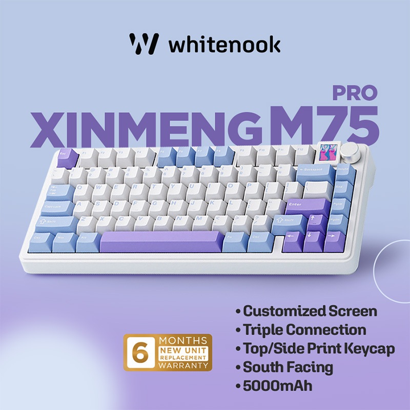 Jual XINMENG M75 PRO Mechanical Keyboard Three Mode Wireless Customable TFT Screen | Shopee ...