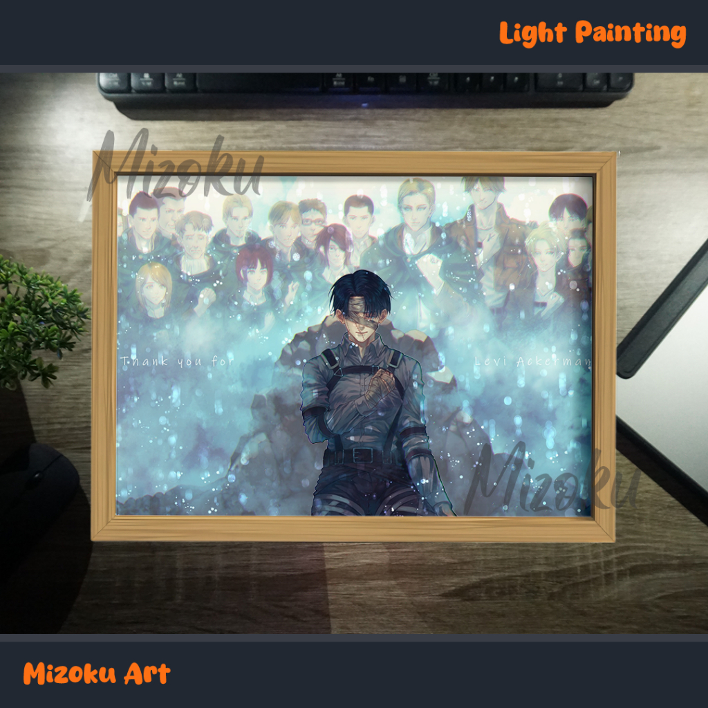 Jual LIGHT PAINTING ANIME ATTACK ON TITAN AOT LEVI | Shopee Indonesia