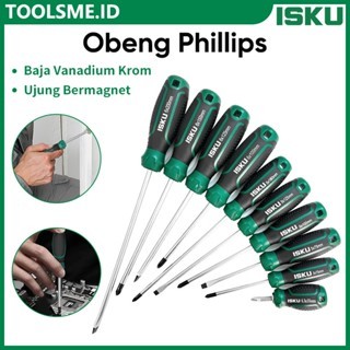 Jual ISKU obeng set Screwdriver Sets /Obeng Plus Minus Magnet 2in1 ...