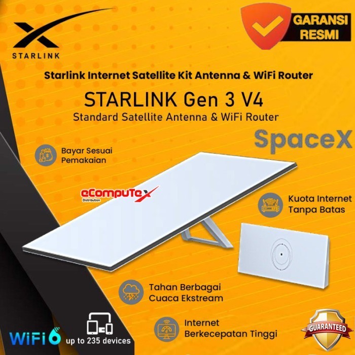 Jual STARLINK V4 GEN 3 DUAL WIFI ANTENA SATELITE GARANSI RESMI | Shopee ...