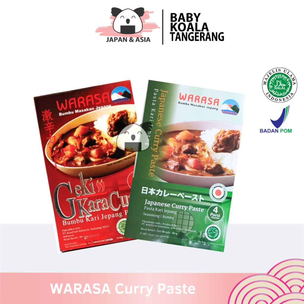 Jual WARASA Japanese Curry Kare jepang 80 g Halal │ Bumbu Nasi Kari ...