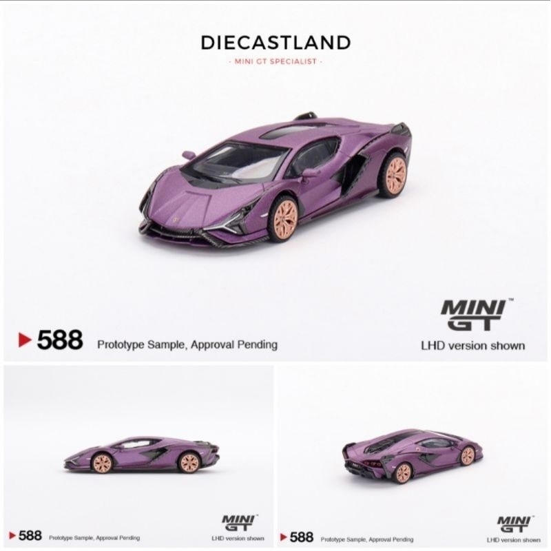 Jual Mini GT lamborghini Sian FKP 37 matte Viola SE30 ungu purple 588 ...