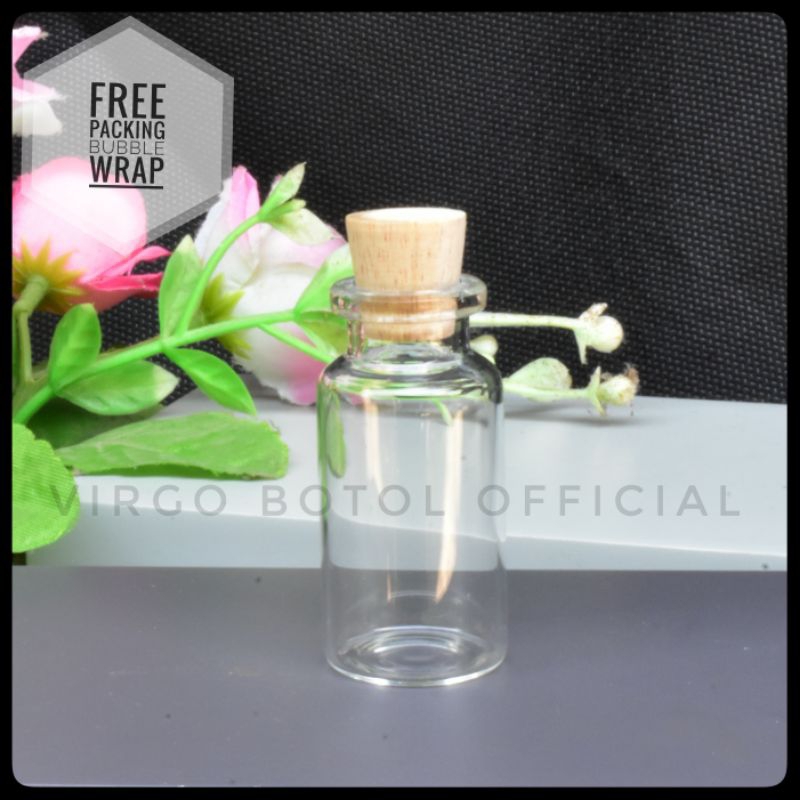 Jual Botol Kaca Vial 15ml Tutup Kayu Gabus Craft - Natural | Shopee ...