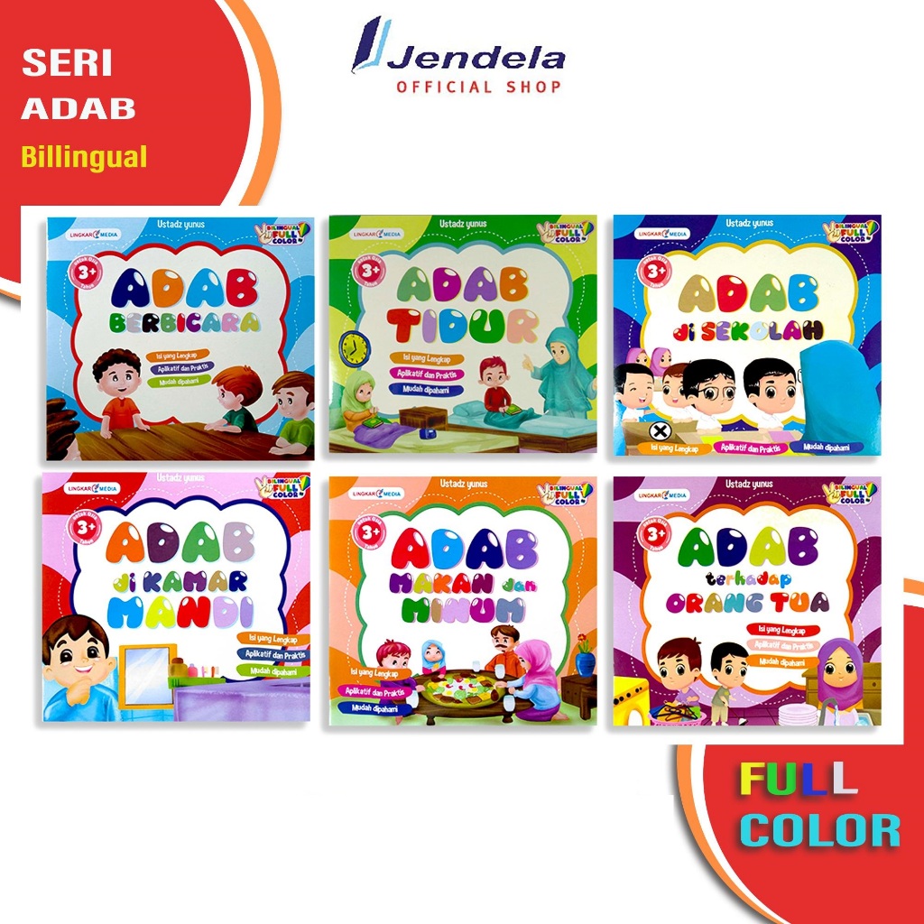 Jual Buku Anak Cerita Bergambar Islami Seri Adab Usia 3 Tahun Bilingual ...