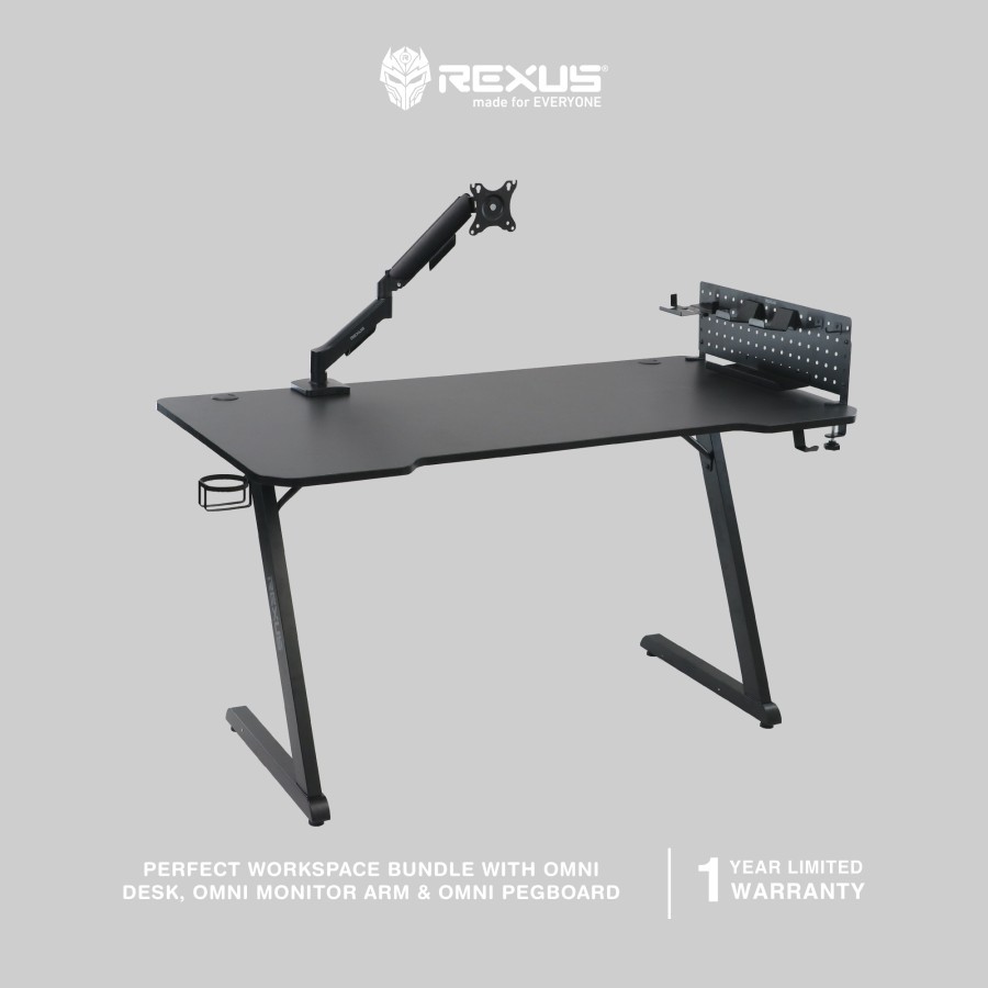 Jual Rexus Omni RXB-147 Bundle Meja Gaming Desk - Include Pegboard ...