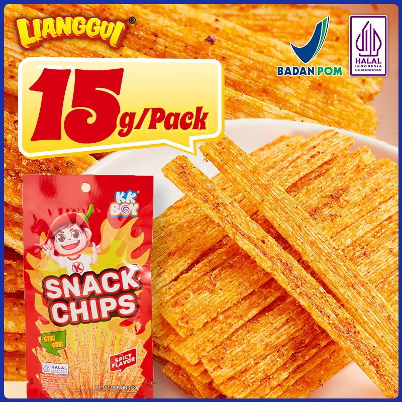 Jual 【PRODUK BARU】[HALAL]Lianggui Snack Keripik Pedas 15g Renyah, Gurih ...